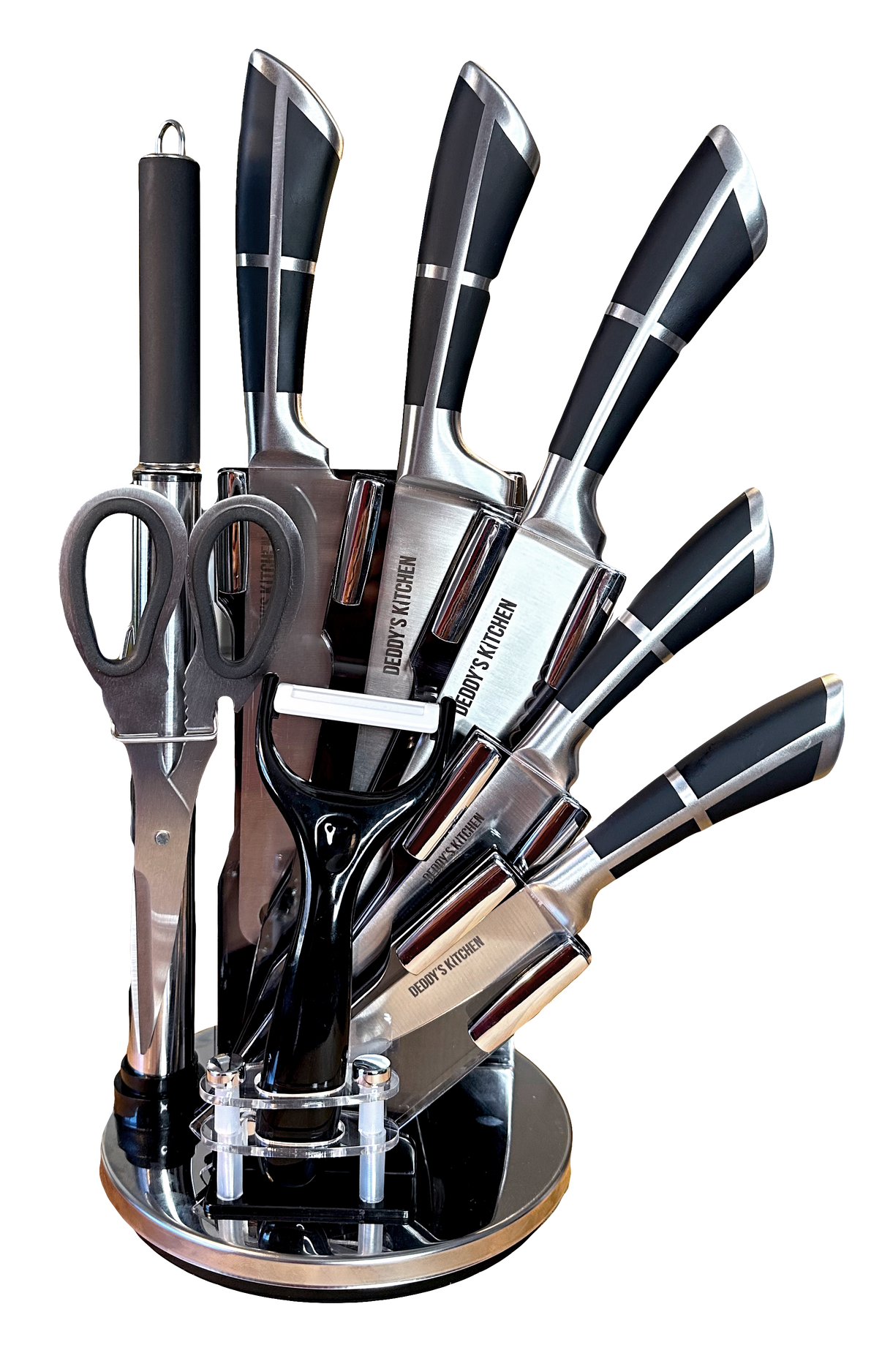 9-Piece Stainless Steel Chef's Knife Set – Deddy's Kitchen